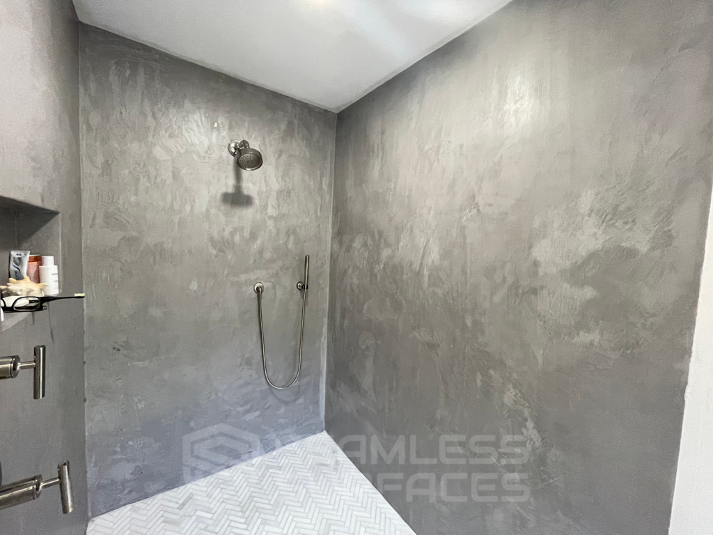 Microtopping over tile on Private Home 6 - Seamless Surfaces